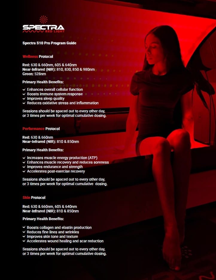 S10 Pro Program Guide - Spectra Red Light